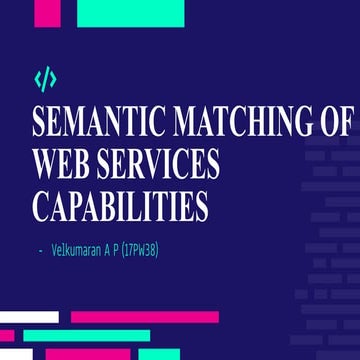 Semantic matching of web services | PPT