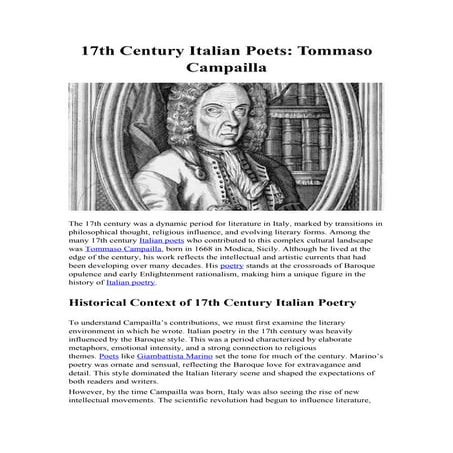 17th Century Italian Poets Tommaso Campailla.docx