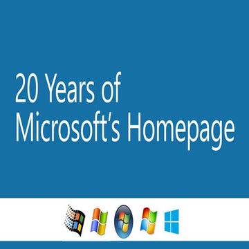 20 Years of Microsoft Homepage | PPT