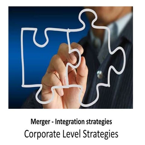 Merger - integration strategies - corporate level strategies ...