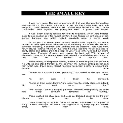 The Small Key | DOCX