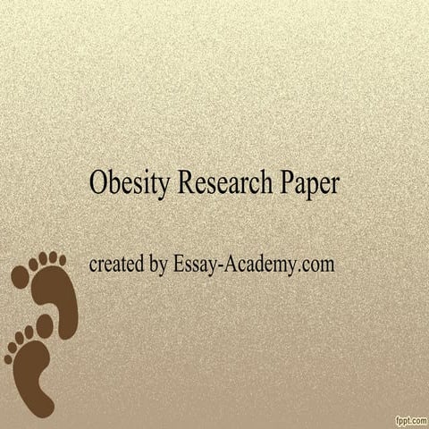 Obesity Research Paper | PPT