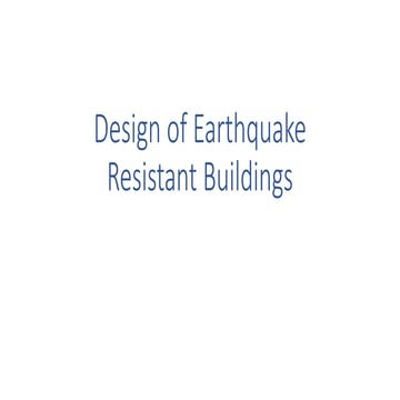 18. design of earthquake resistant buildings | PPTX