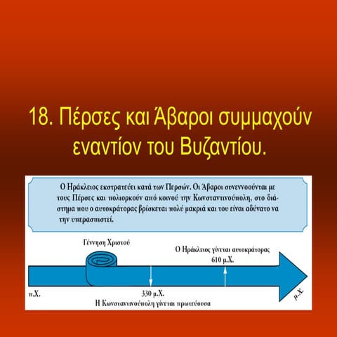 18. Πέρσες και Άβαροι συμμαχούν εναντίον του Βυζαντίου. | PPT