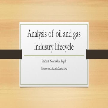 Analysis of oil and gas industry lifecycle | PDF