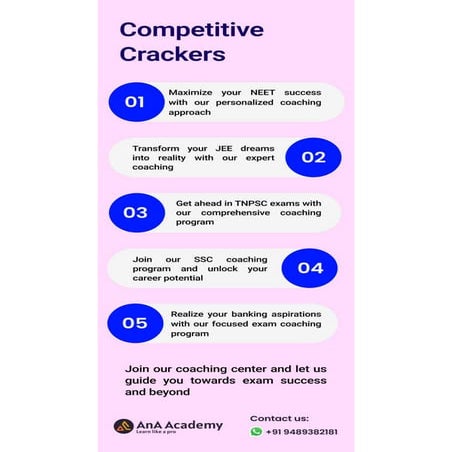 Leading Competitive Exam Coaching Center in Madurai - AnA Academy | PDF