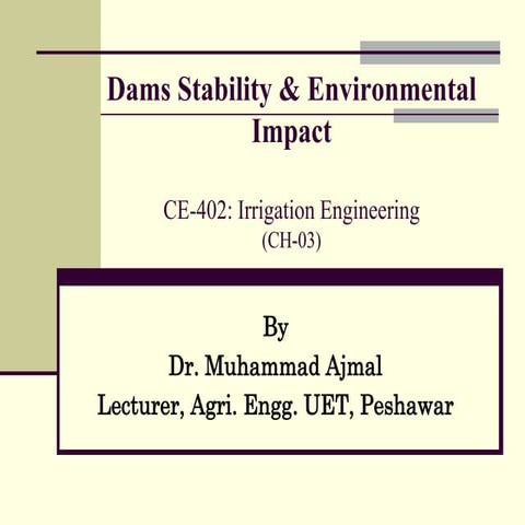 Gravity dam stability analysis | PDF