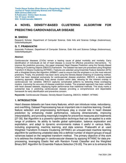 A Novel Density Based Clustering Algorithm For Predicting 9555