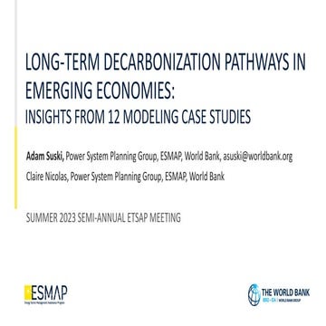 Long-Term Decarbonization Pathways In Emerging Economies: Insights From 12 Modeling Case Studies ...