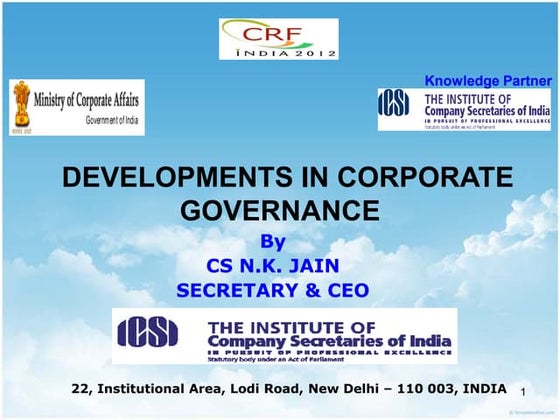 CII-Confederation of Indian Industry-corporate governance code | PPT