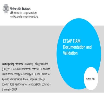 ETSAP TIAM Documentation and Validation | PDF