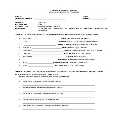 18 present perfect tense | DOCX