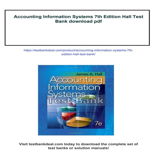 Accounting Information Systems 7th Edition Hall Test Bank | PDF