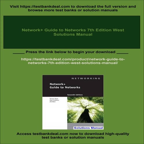 Network+ Guide to Networks 7th Edition West Solutions Manual | PDF
