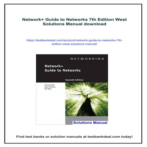 Network+ Guide to Networks 7th Edition West Solutions Manual | PDF