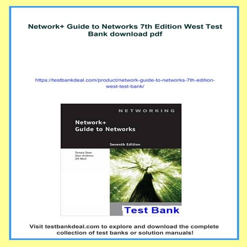 Network+ Guide to Networks 7th Edition West Test Bank | PDF