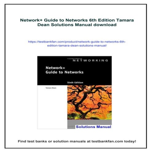 Network+ Guide to Networks 6th Edition Tamara Dean Solutions Manual | PDF