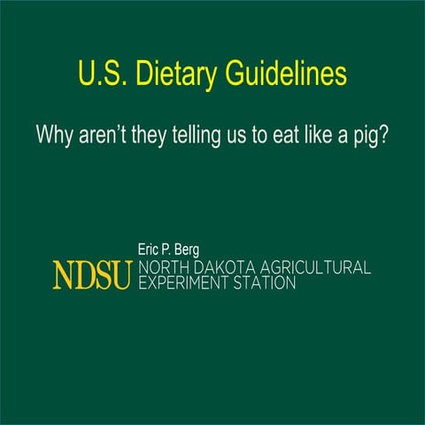 Dr. Eric Berg - USDA Dietary Guidelines: Why aren't they telling us to ...