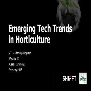 EMERGING TECHNOLOGY TRENDS IN AGRICULTURE | PPT