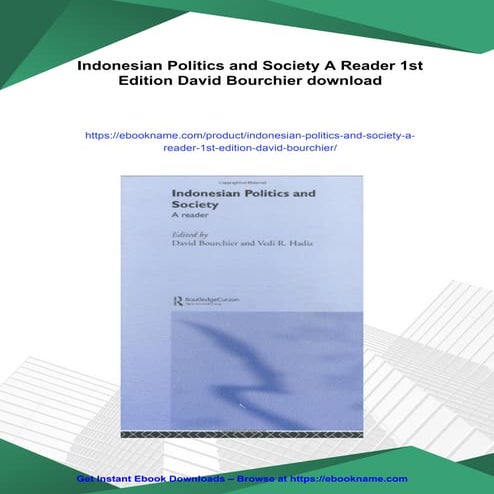 Indonesian Politics and Society A Reader 1st Edition David Bourchier | PDF