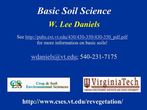 Introduction to soil science | PPT