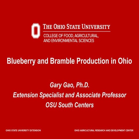 Dr. Gary Gao - Berry Production: Blueberries And Brambles | PPT