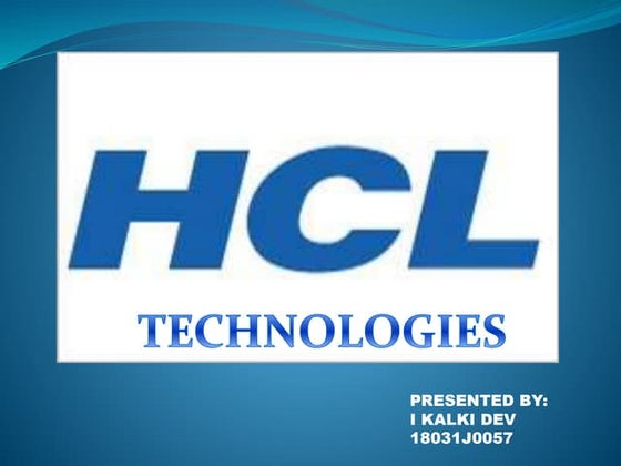 Hcl company ppt. | PPTX