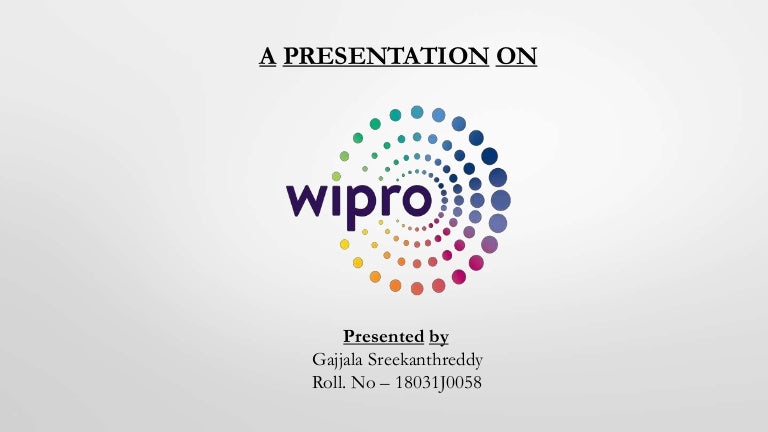 Presentation on Wipro
