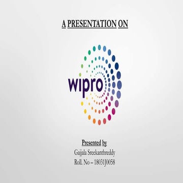 Presentation on Wipro | PPTX