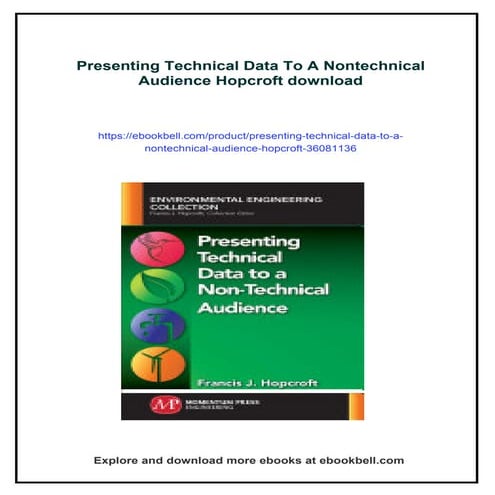 Presenting Technical Data To A Nontechnical Audience Hopcroft | PDF