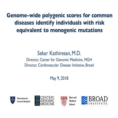 180509 kathiresan cdc polygenic scores final to_slideshare | PDF