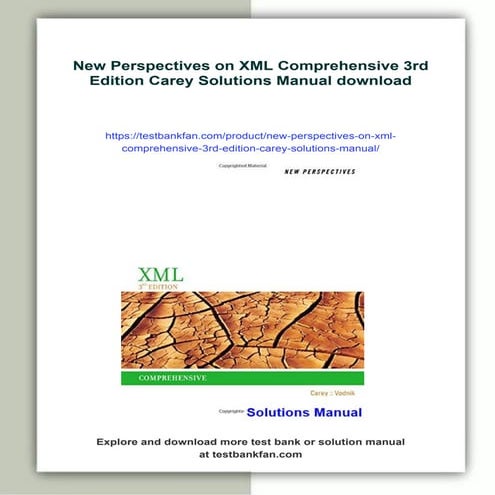 New Perspectives on XML Comprehensive 3rd Edition Carey Solutions ...