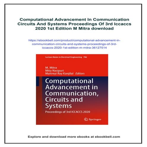 Computational Advancement In Communication Circuits And Systems ...