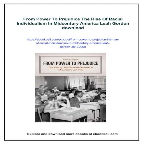 From Power To Prejudice The Rise Of Racial Individualism In Midcentury ...
