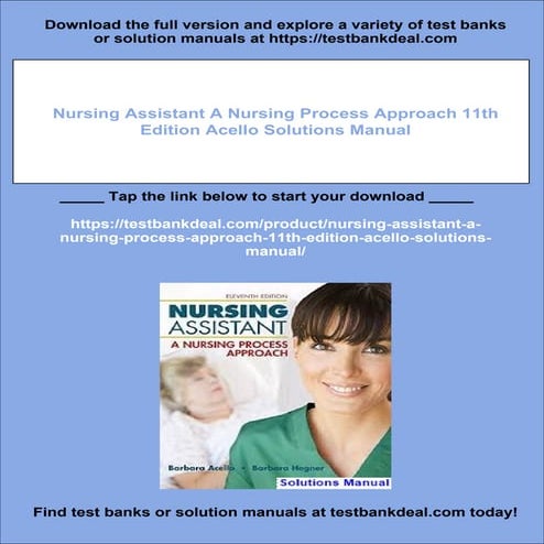 Nursing Assistant A Nursing Process Approach 11th Edition Acello ...