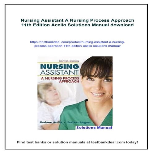 Nursing Assistant A Nursing Process Approach 11th Edition Acello ...