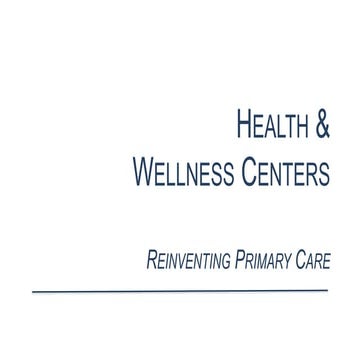 Health & Wellness Centers | PPTX