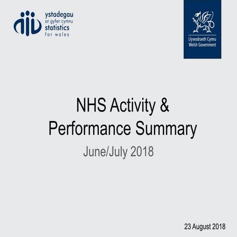 NHS activity and performance summary: June and July 2018 | PDF