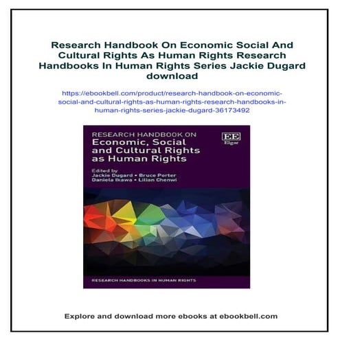 Research Handbook On Economic Social And Cultural Rights As Human ...