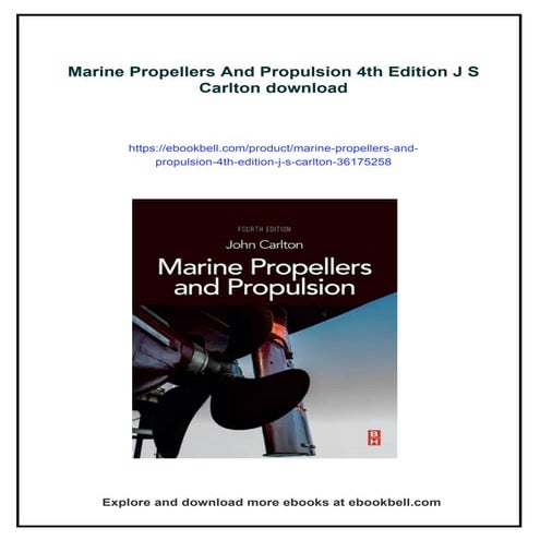 Marine Propellers And Propulsion 4th Edition J S Carlton | PDF