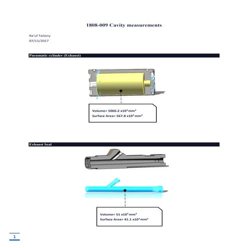 Engine Cavity measurement | PDF