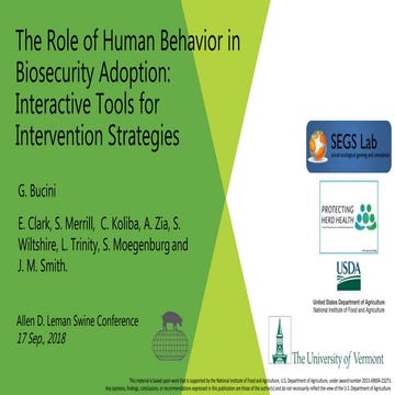 Dr. Gabriela Bucini - The Role of Human Behavior in Biosecurity ...