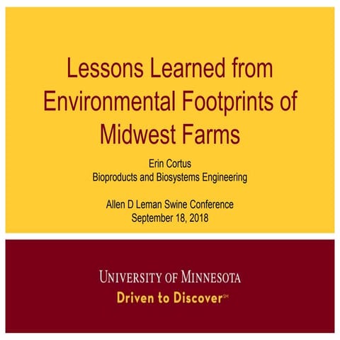 Dr. Erin Cortus - Lessons Learned from Environmental Footprints of ...
