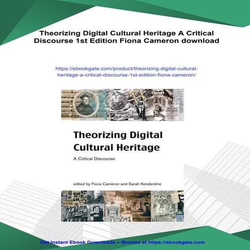 Theorizing Digital Cultural Heritage A Critical Discourse 1st Edition ...