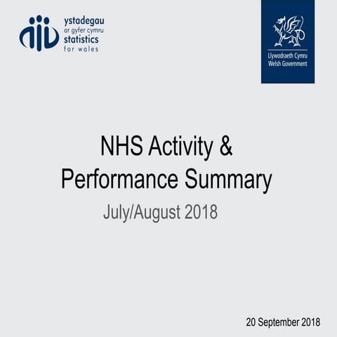 NHS activity and performance summary: July and August 2018 | PPT
