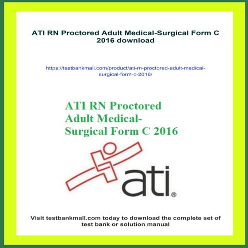 ATI RN Proctored Adult Medical-Surgical Form C 2016 | PDF