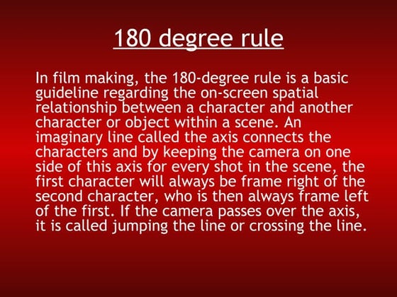 180 degree rule | PPT