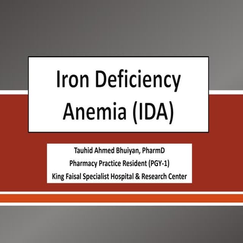 Iron Deficiency Anemia (IDA) | PPTX