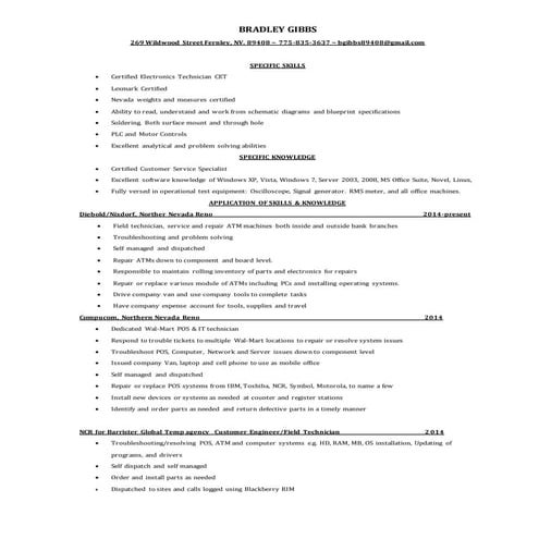 BRADLEY GIBBS RESUME '14 | DOCX