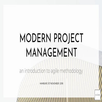 Modern Project Management - An introduction to Agile | PPTX